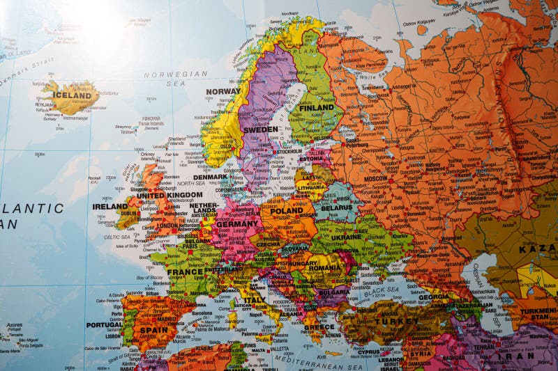Europe on geopolitical map stock photo. Image of union - 306240616