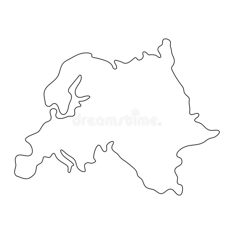 Europe line continent stock illustration. Illustration of icon - 257296639