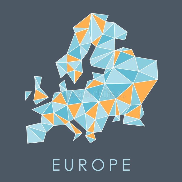 Eu Map Polygon Style Vector Stock Illustrations – 14 Eu Map Polygon ...