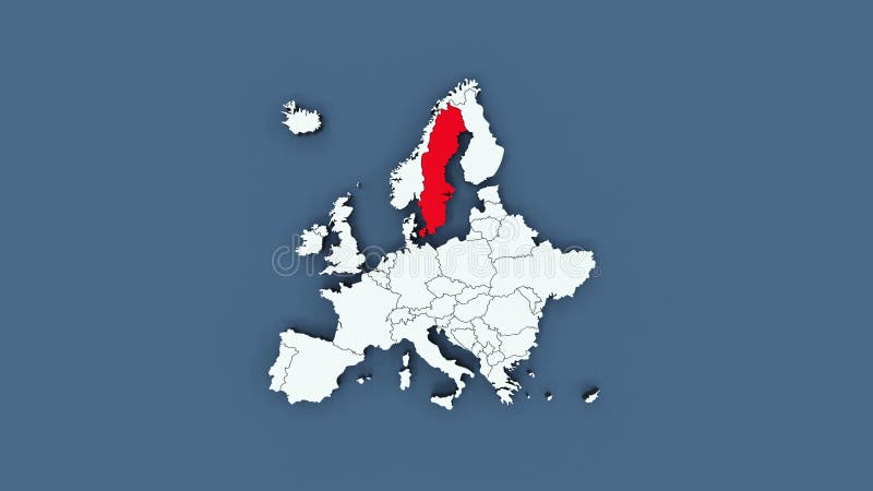 Europe Map with Blinking Countries and Zoom Effect Stock Video - Video ...