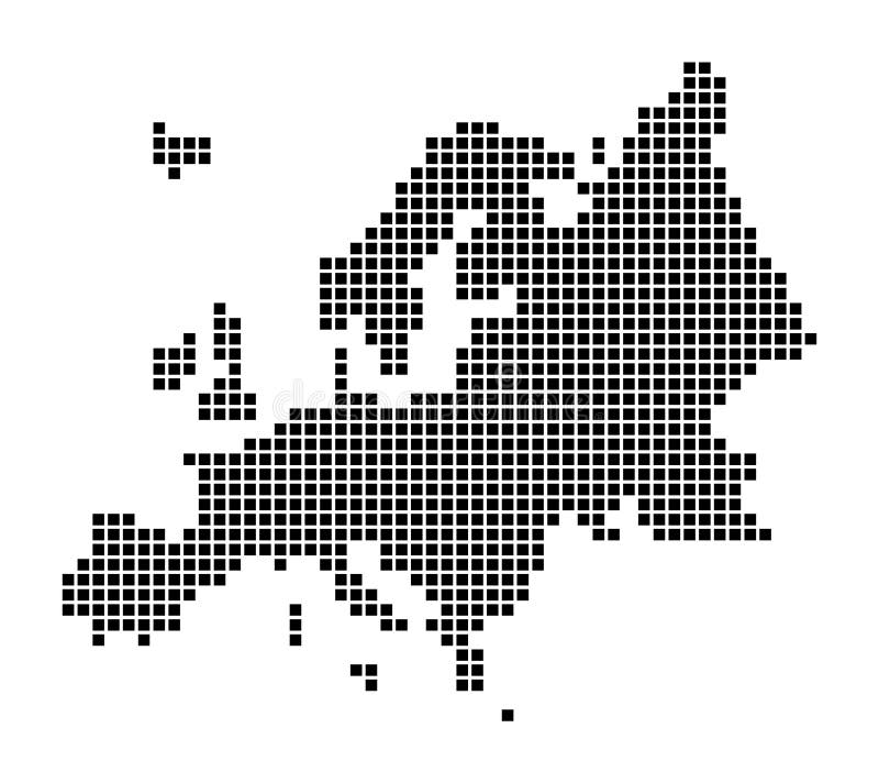 Europe map. stock vector. Illustration of pixel, gray - 192952875