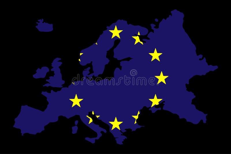 Europe Map Flag Vector Illustration Stock Vector - Illustration of ...