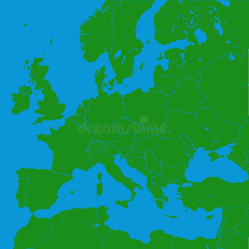 Europe Map Icons. Vector Illustration Stock Illustration - Illustration ...