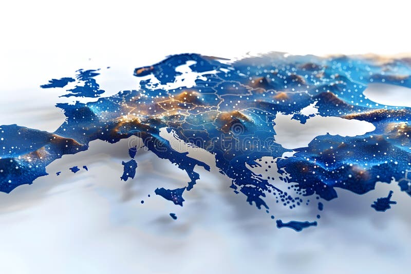 Europe Map Illustration - Abstract Design Concept Stock Illustration ...