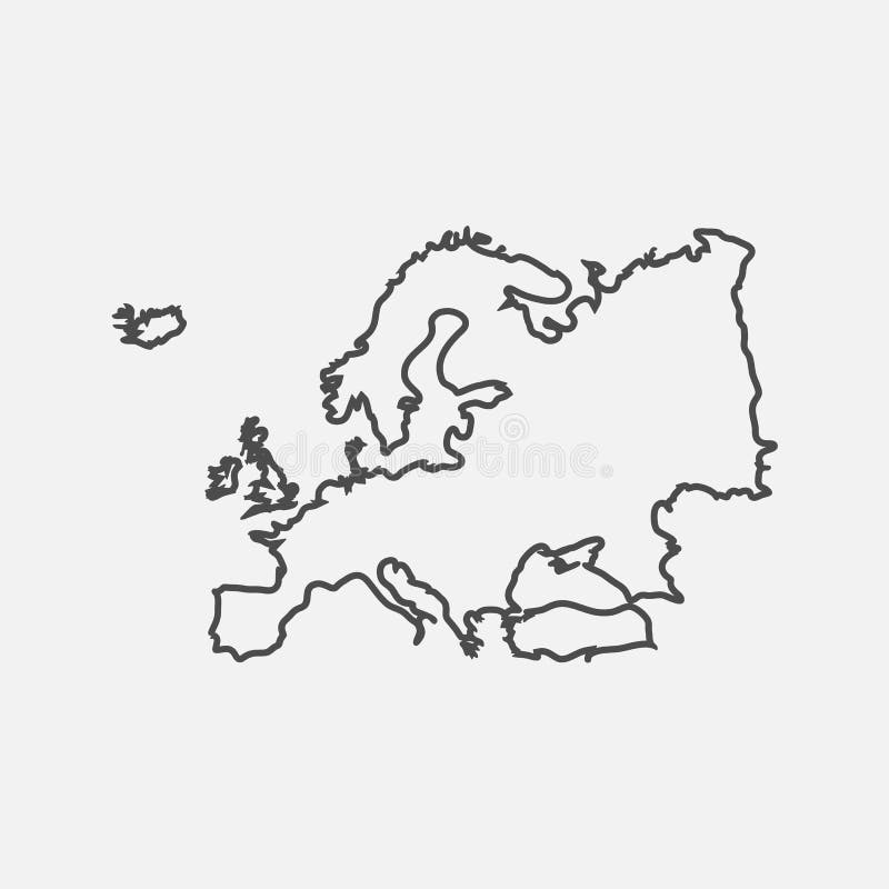 Europe Map Isolated on White Background. Vector Illustration Stock ...