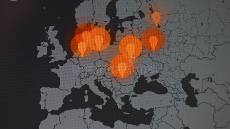 Europe Map of Number of Gadgets and Computers Infected with Virus ...