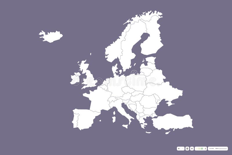 Europe Map Vector Illustration Stock Vector - Illustration of flat ...