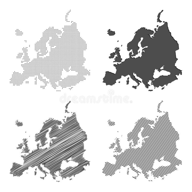 Europe Map Vector Illustration, European Continent Map Stock Vector ...