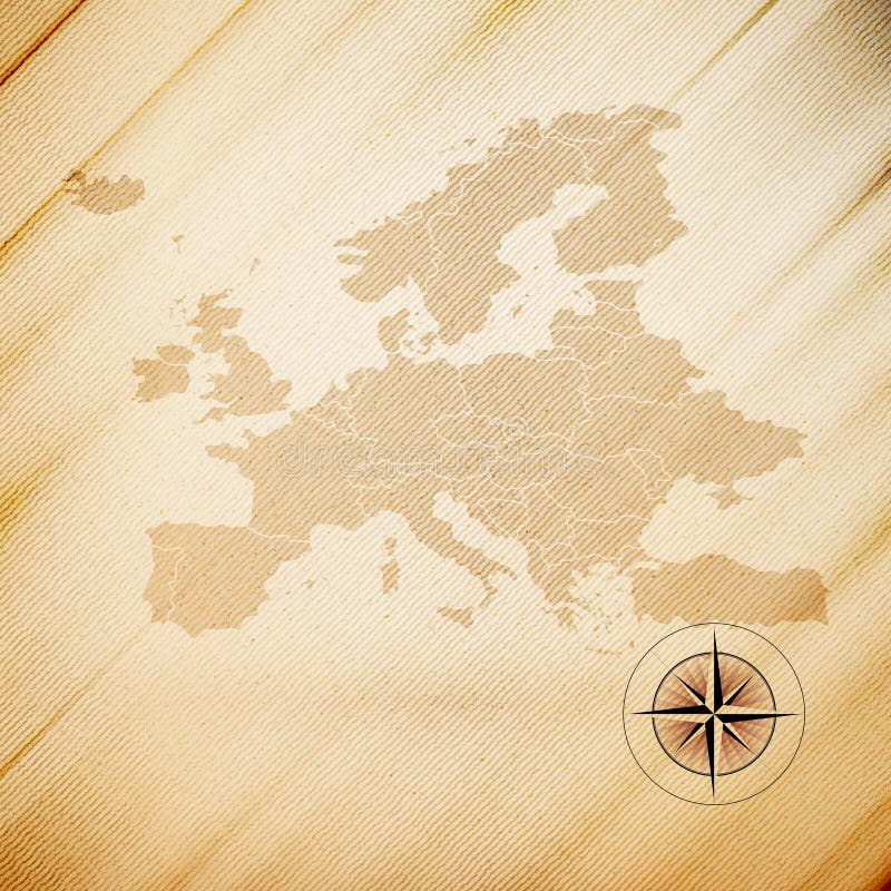 Europe Map, Wooden Design Background, Vector Stock Vector ...