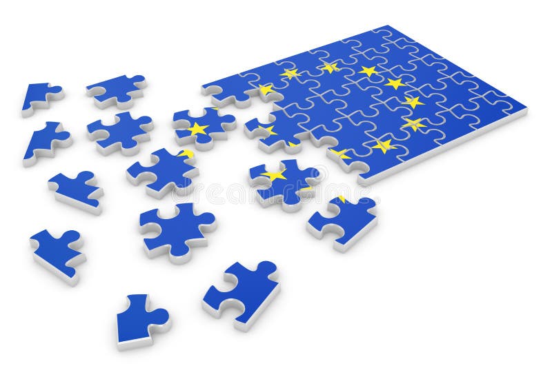 EU puzzle stock illustration. Illustration of unfinished - 339591