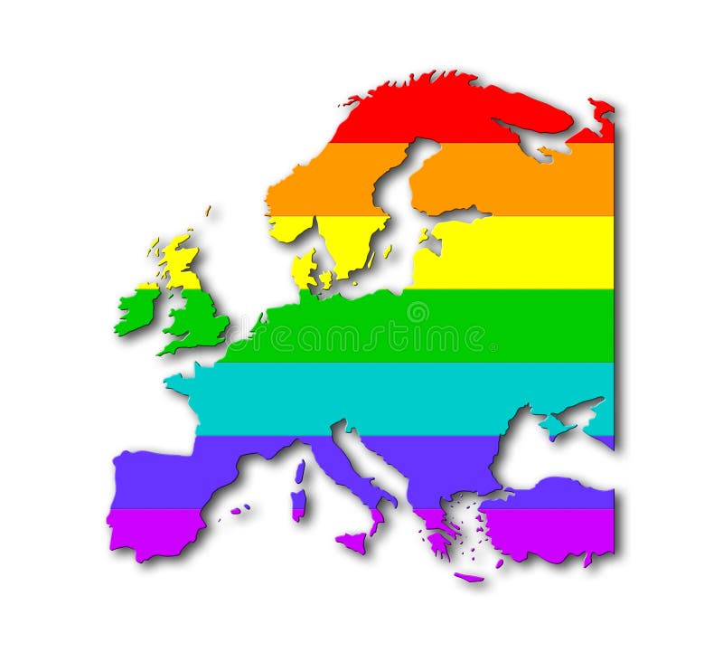 Europe - Rainbow Flag Pattern Stock Illustration - Illustration of ...