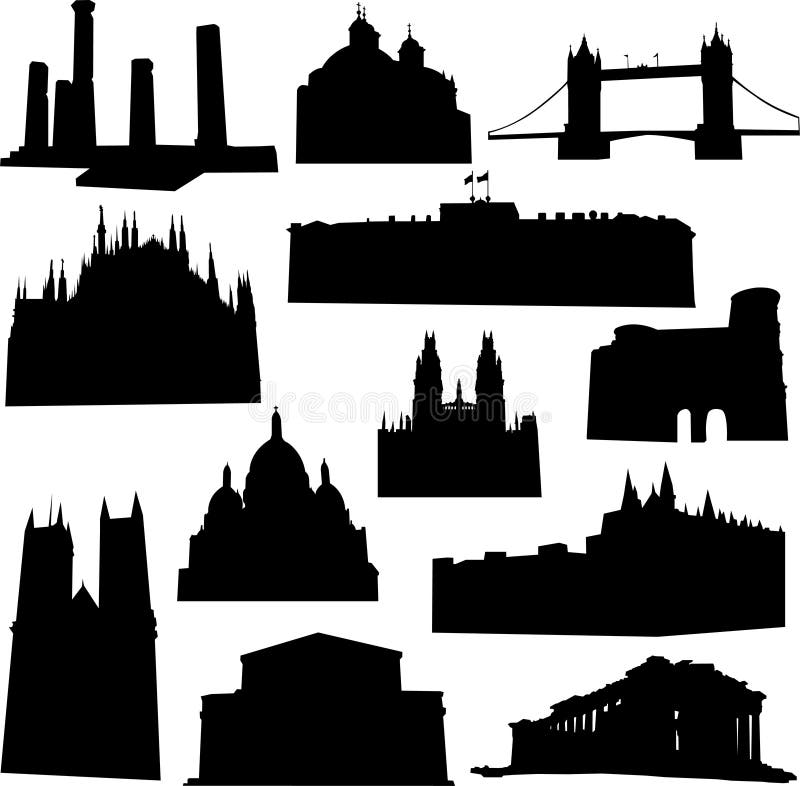 Europe s building stock vector. Illustration of france - 12469438