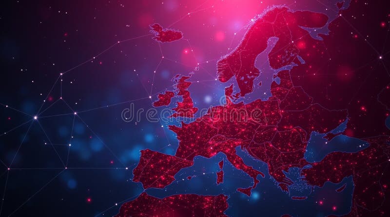 Europe S Interconnected Network, Visualized As a Glowing Map ...