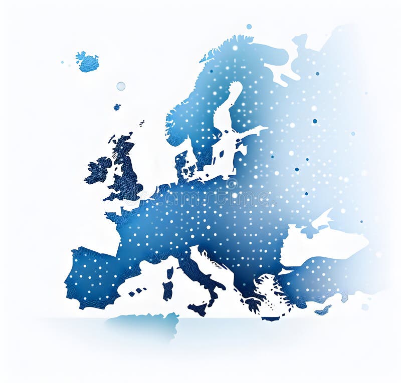 Europe Silhouette, Countries Map, Connected Map Europe, Stock ...