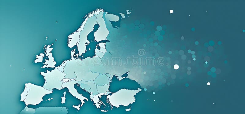 Europe Silhouette, Countries Map, Connected Map Europe, Stock ...