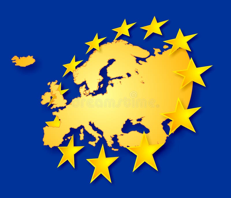 Map of European union stock vector. Illustration of republic - 2178579