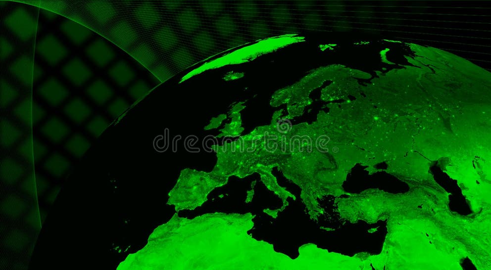 Europe technology concept stock illustration. Illustration of grid ...