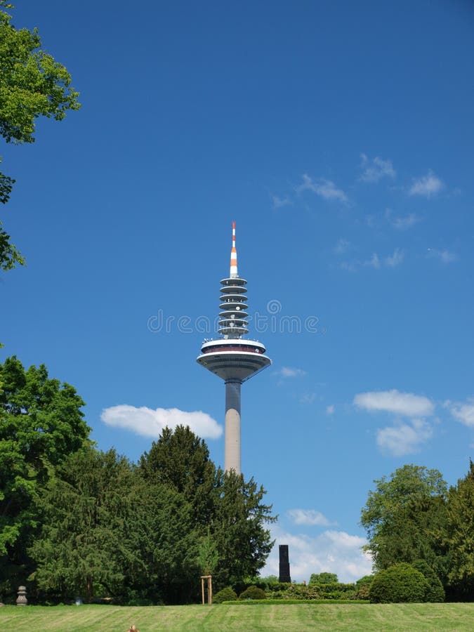 Europe Tower in Frankfurt stock image. Image of green - 14424357
