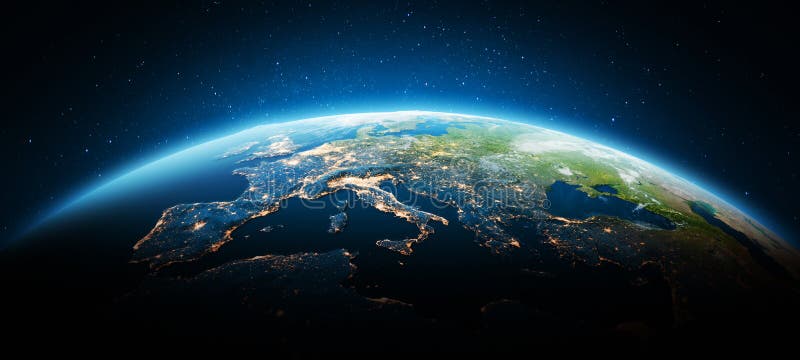 Europe travel map stock illustration. Illustration of space - 293082419