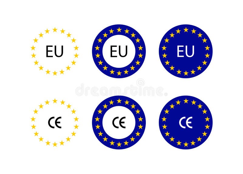 Europe Union Sign. Europe Flag with CE Mark. EU Flag Stock Vector ...