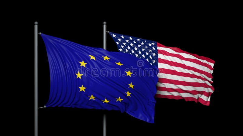America and Europe Alliance and Friendship Stock Illustration ...