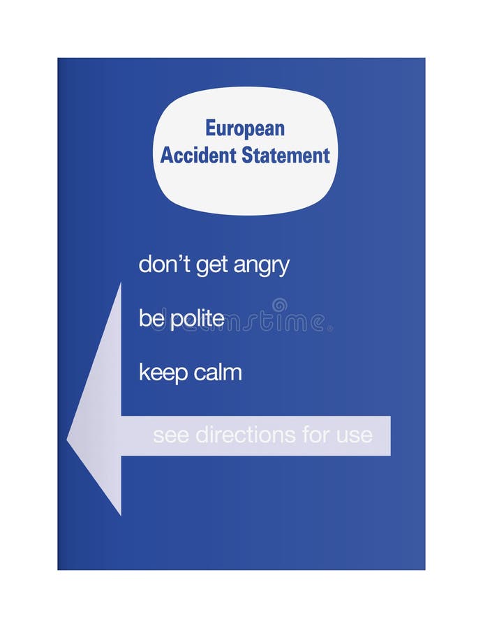 European Accident Statement Stock Vector - Illustration of crash ...