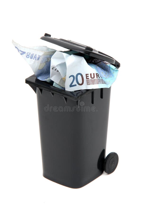 Black Rubbish Bag Stack Together beside the Dustbin Stock Photo - Image ...