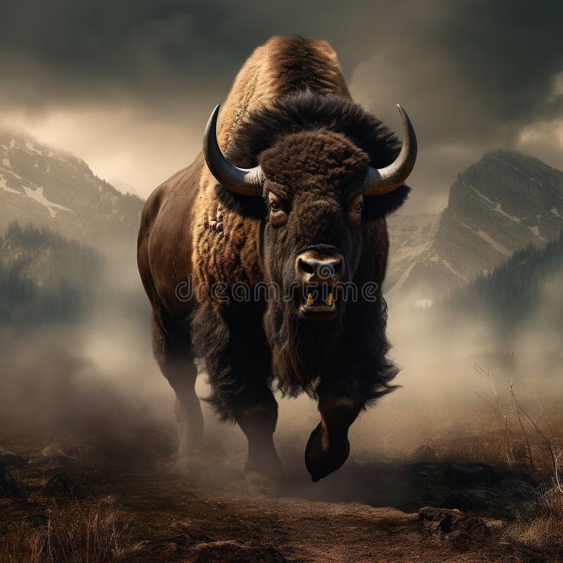 Ai Generated Illustration Wildlife Concept of European Bison Stock ...