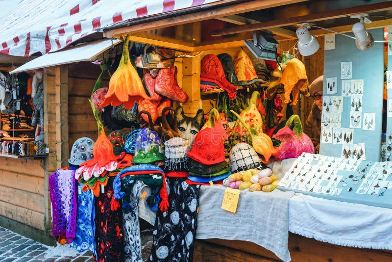Riga, Latvia - December 28, 2014: Christmas Market at Dome Square in ... Riga, Latvia - December 28, 2014: Christmas Market at Dome Square in ...