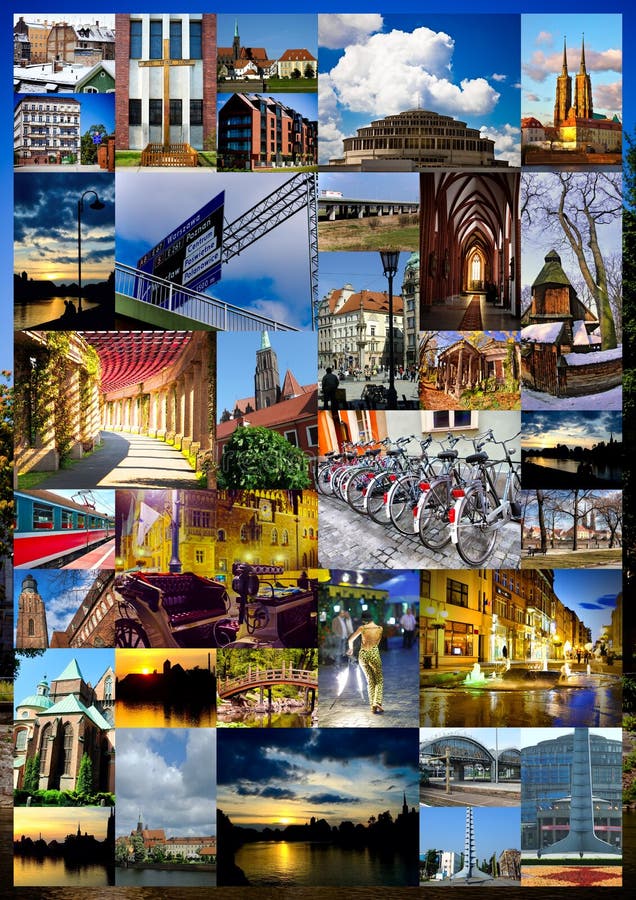 European city collage stock image. Image of concept, buildings - 36062971