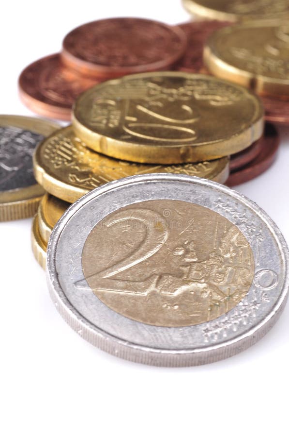European Coins of Different Denominations. Stock Photo - Image of ...