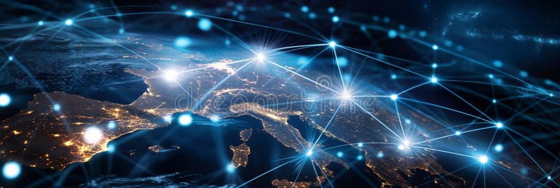 European Communication Technology. World Connection Network Stock ...