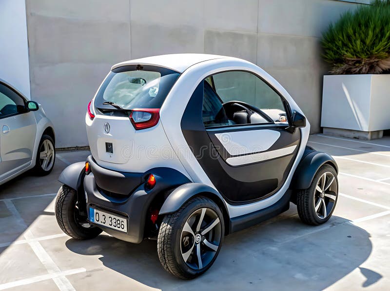 European Compact Concept Car Parked . Zero Emission Ecological Vehicle ...