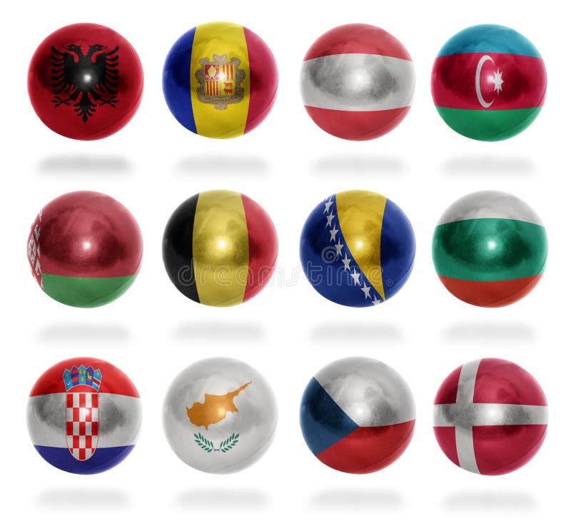 Collage Sphere Flag European Countries Stock Illustrations – 11 Collage ...
