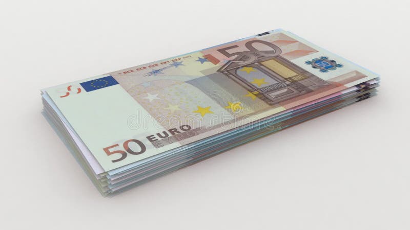 The European Banknote 100 Euro Isolated on White in 4k Video. Stock ...