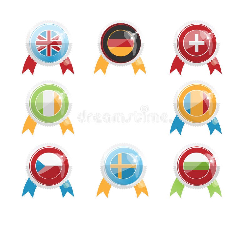 European Day of Languages. Flags a Stock Vector - Illustration of cards ...