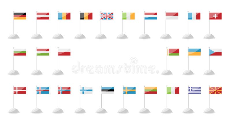 European Day Of Languages. Flags A Stock Vector - Illustration of flags ...