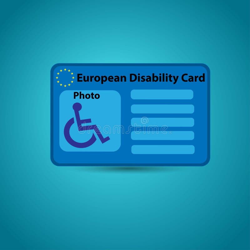 European Disability Card Conceptual Vector Stock Vector - Illustration ...