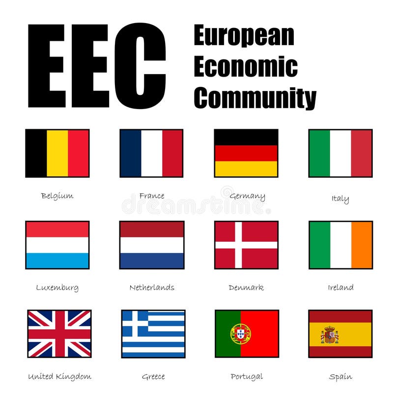 European Economic Community Members Stock Vector - Illustration of ...