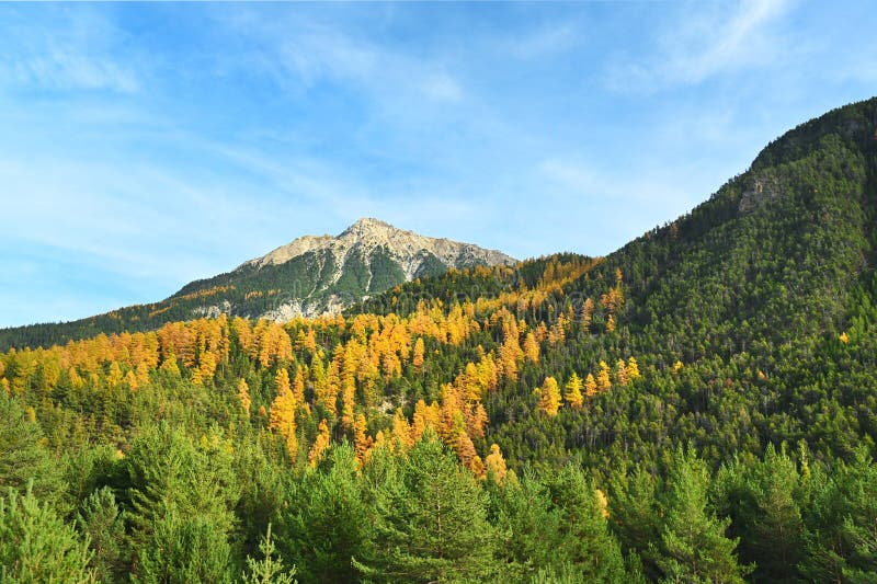 European Fall Foliage Alpine Picturesque Scenery Stock Photo - Image of ...