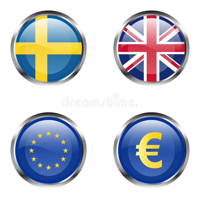 European Flag Buttons - Part 6 Stock Vector - Illustration of currency ...