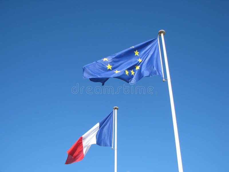 European and French Banners Stock Image - Image of fabric, european ...