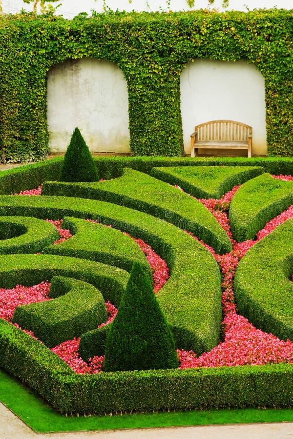 European garden maze stock image. Image of park, prague - 13487217