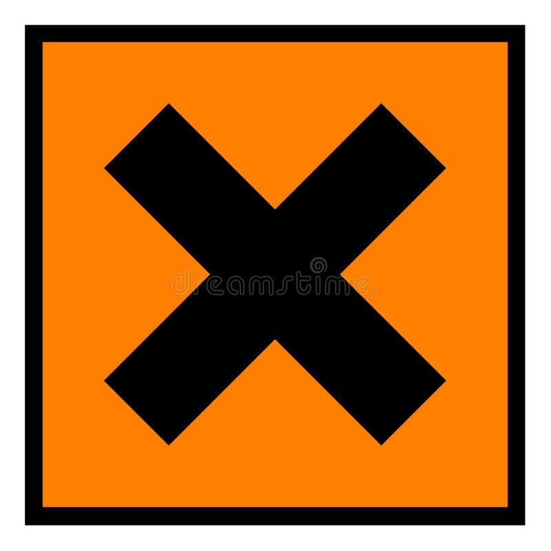 European Hazard Symbol Irritant Stock Illustration - Illustration of ...