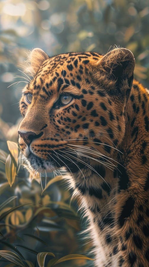 A European Ice Age Leopard in a Cinematic Setting. Stock Photo - Image ...
