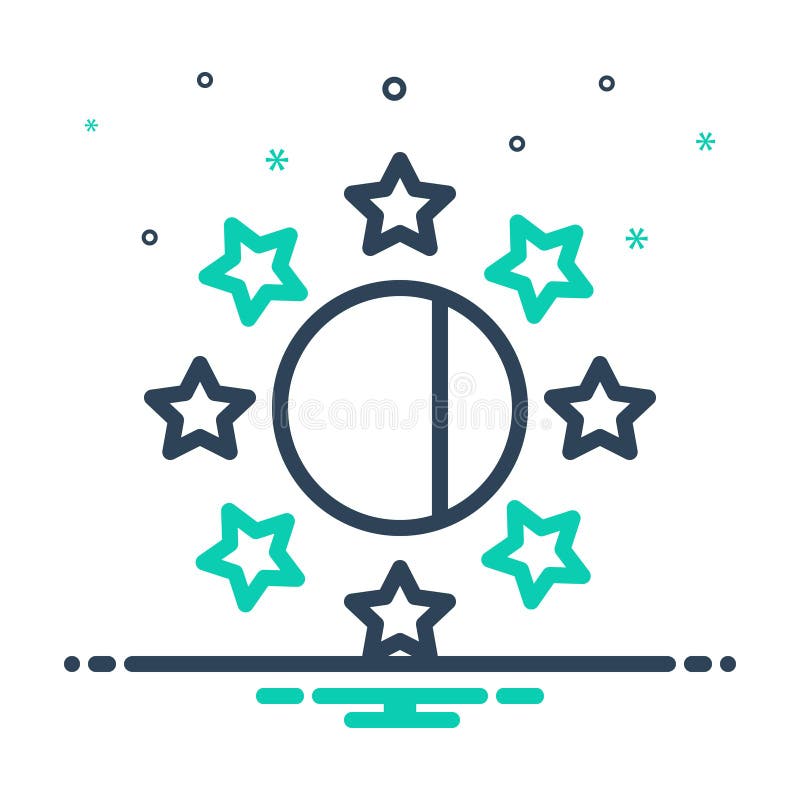 Mix Icon for European, Star and Flag Stock Vector - Illustration of ...