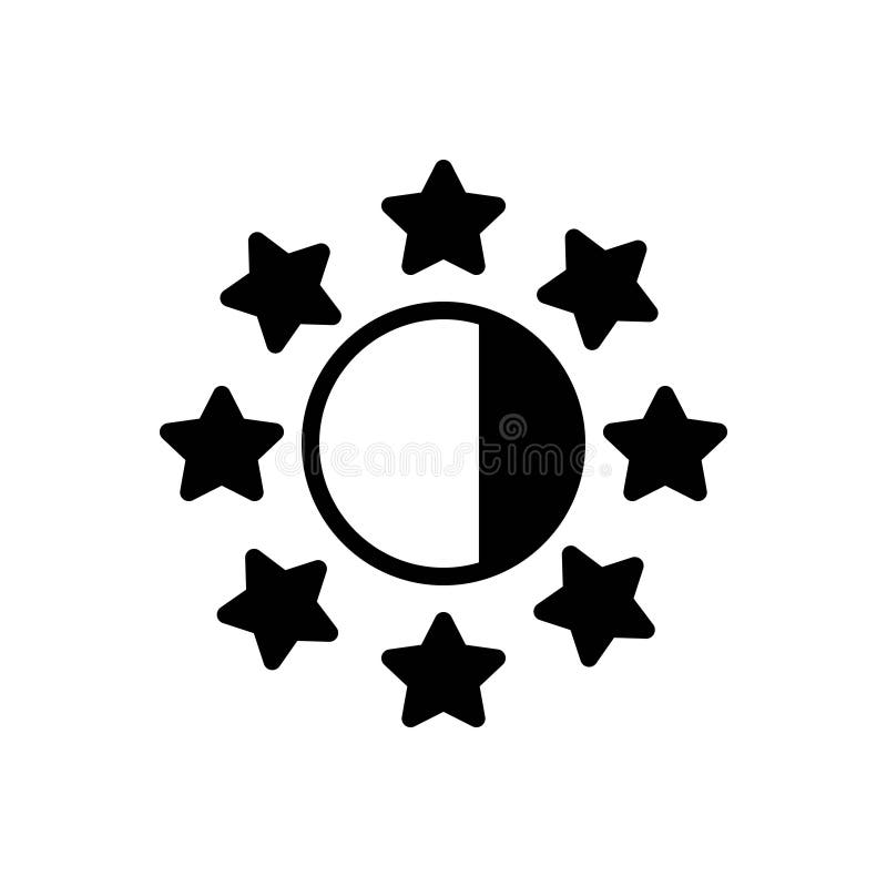 Black Solid Icon for European, Star and Flag Stock Vector ...