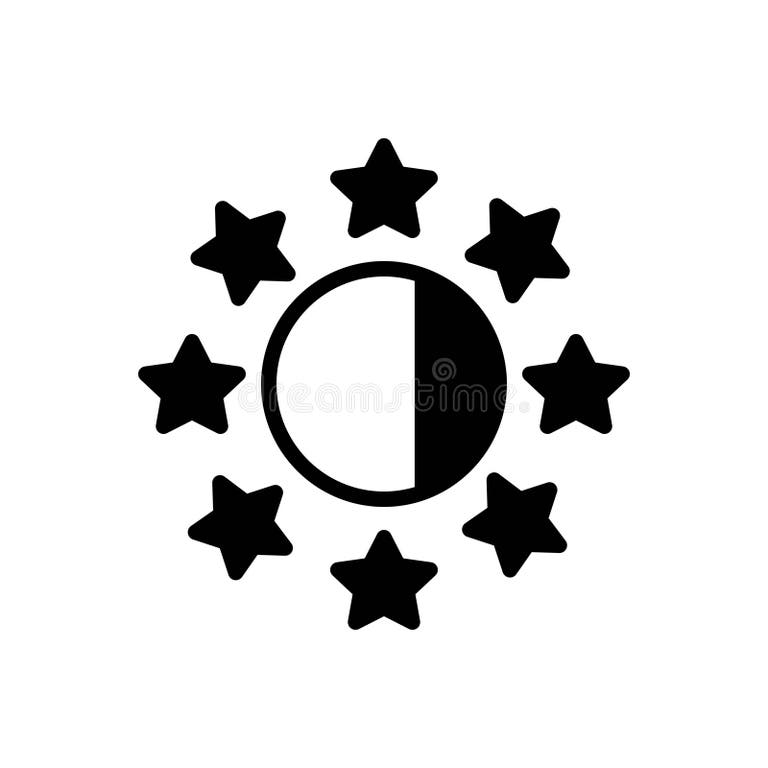 Black Solid Icon for European, Star and Flag Stock Vector ...