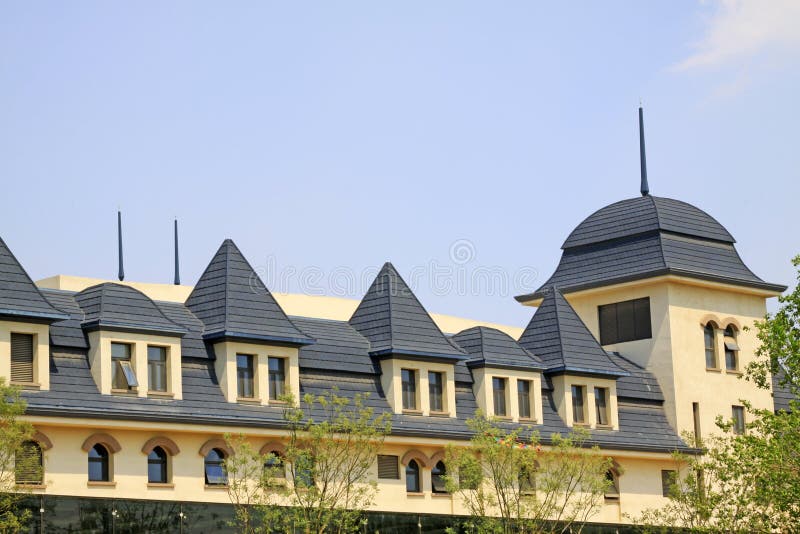 European Landscape Architecture in a Park Stock Image - Image of ...