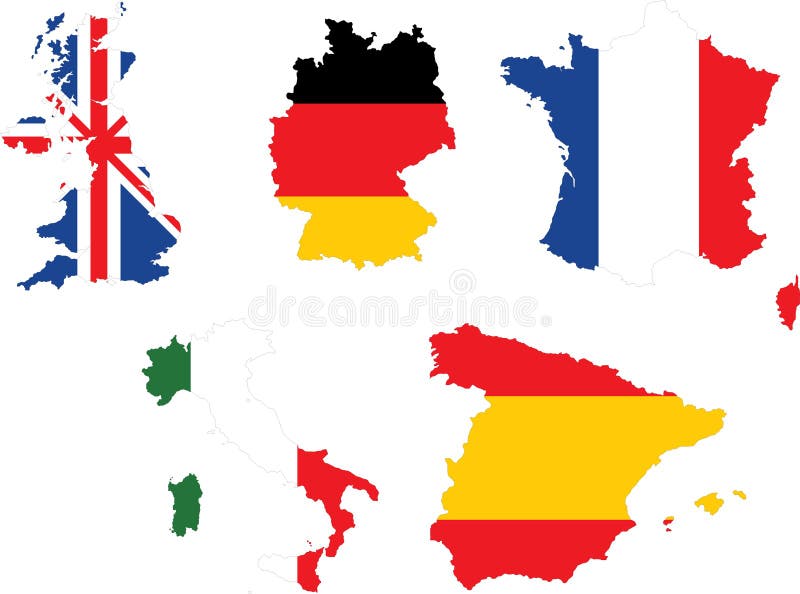 European major flags stock illustration. Illustration of spain - 9414445